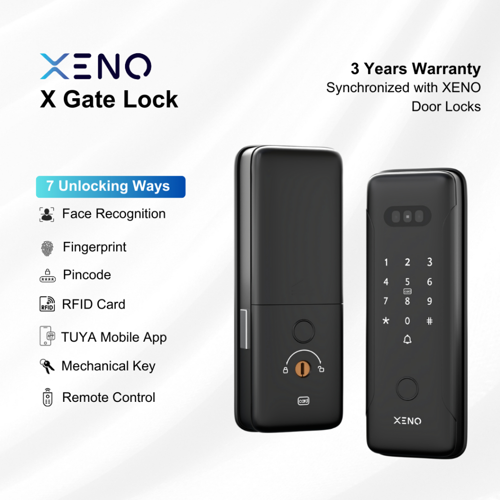 XENO X Digital Gate Lock | Face Recognition Smart Lock for Gate | 3Y Warranty & Free ...