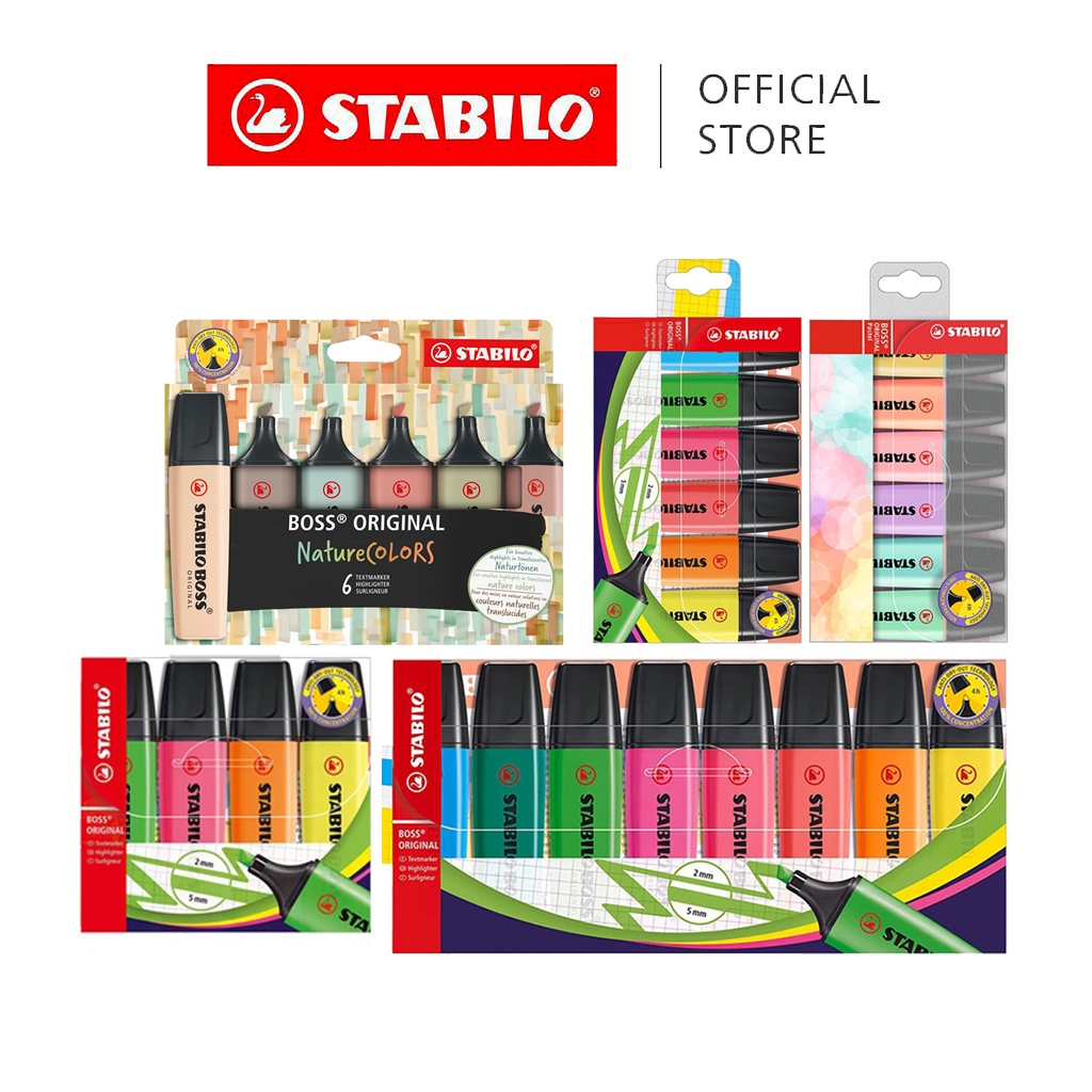 STABILO BOSS Original Highlighter Pen and Text Markers Multicoloured ...