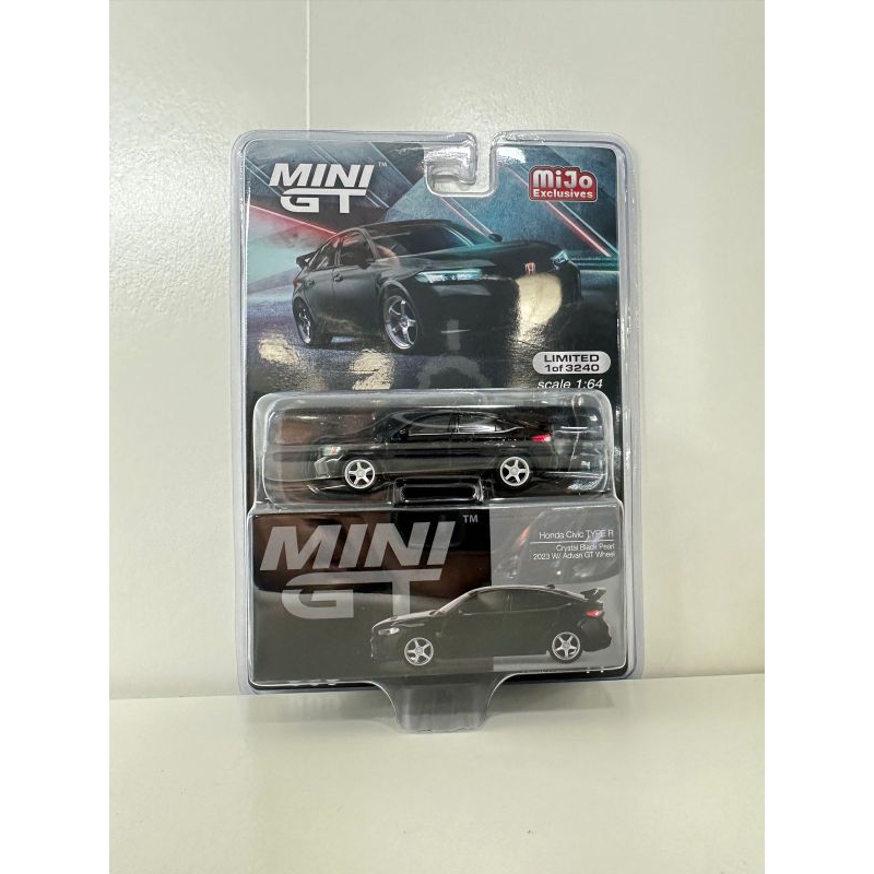 MINI GT 585 Honda Civic Type R Crystal Black Pearl 2023 W/ Advan GT ...