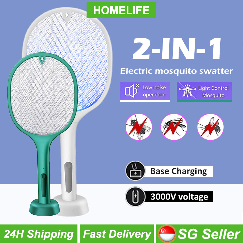 New Elektrik Rechargeable 2in1 Electric Mosquito Killer Racket Mosquito ...