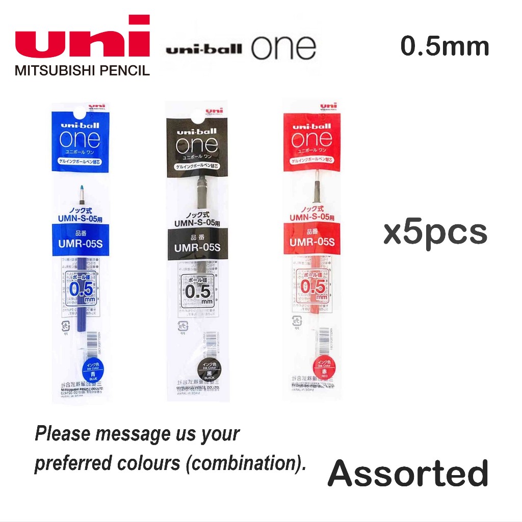 Uni-ball ONE Pen Refill 0.5 UMR-05S (0.5mm) for UMN-S-05 & mini UMP-SP ...