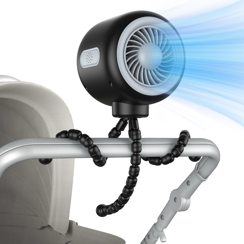 Opolar Oscillating Stroller Fan with Flexible Tripod, Car Seat fan Clip ...