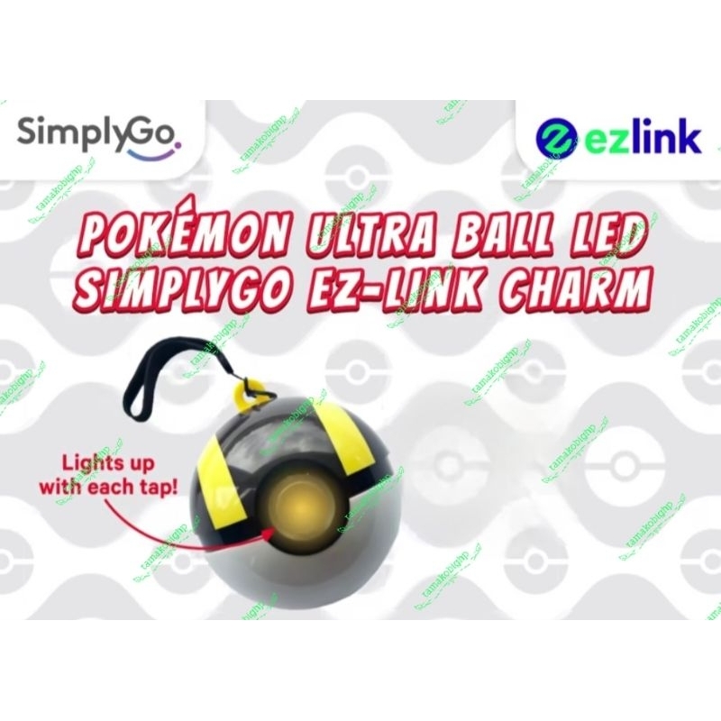 Pokemon Ultra Ball LED Simplygo Ezlink Charms | Shopee Singapore
