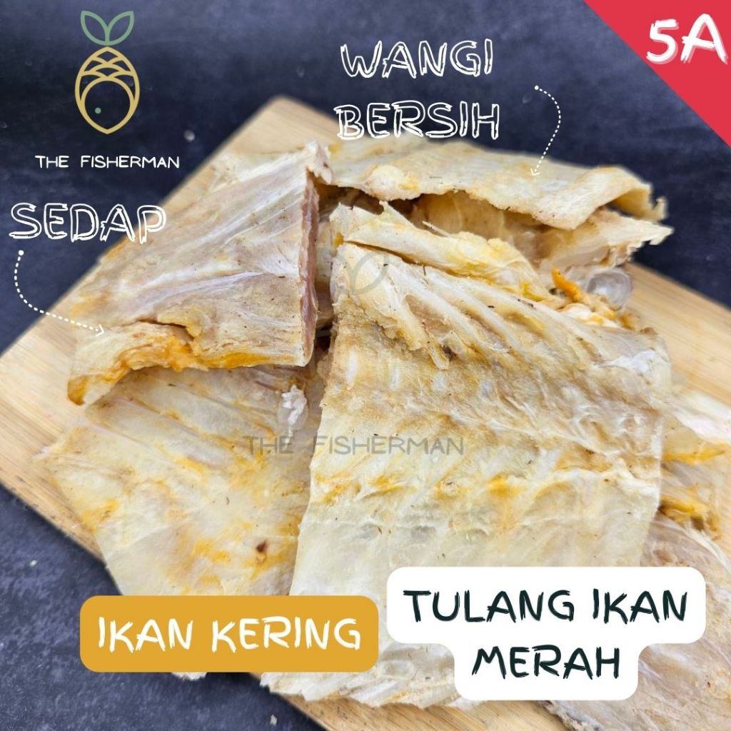 [New] Salted Fish Bone 红鱼骨 咸鱼 Dried Fish Red Fish Bone Tulang Ikan ...