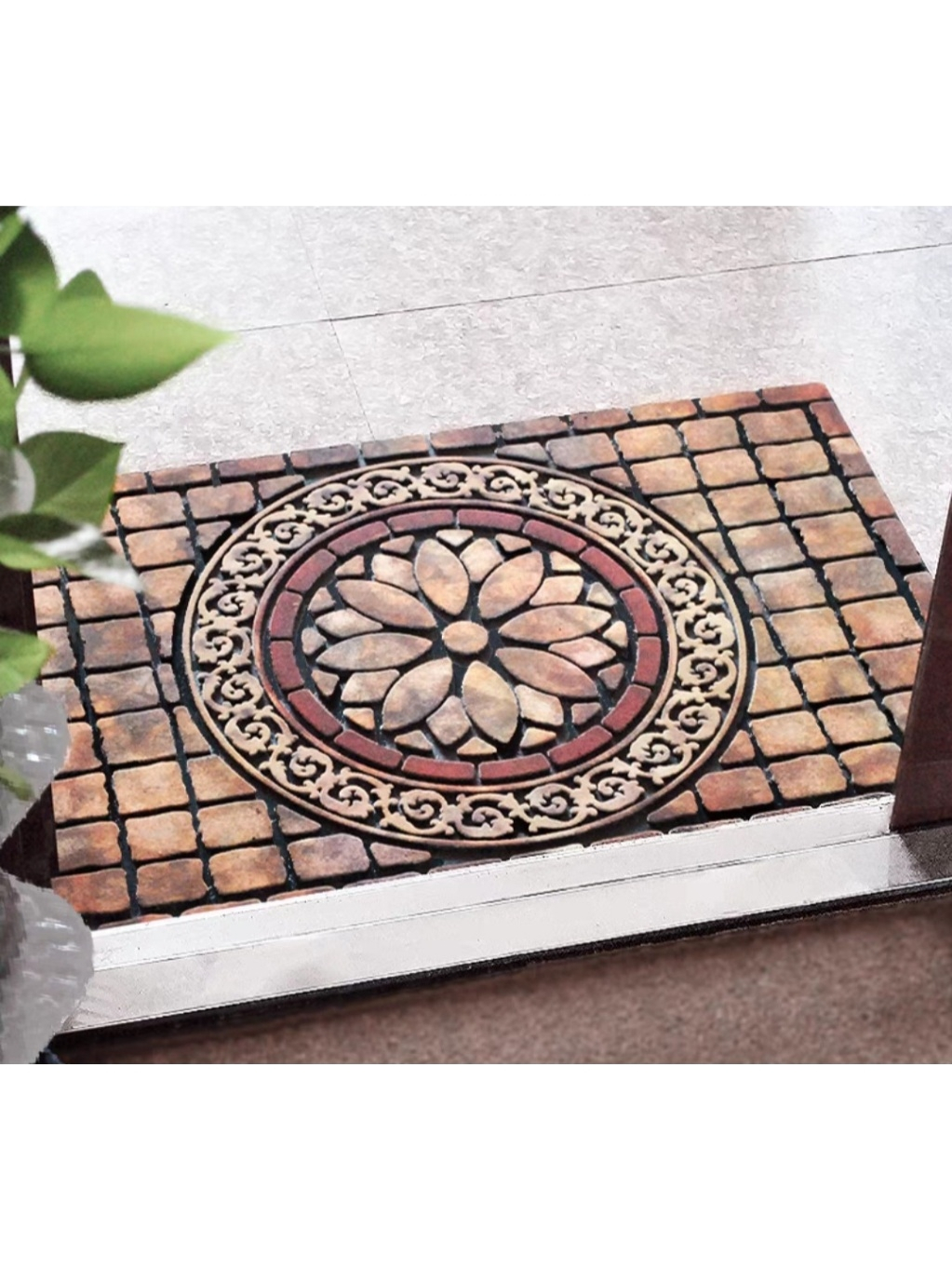Balinese Embossed Door Mat European Entrance Mat | Shopee Singapore