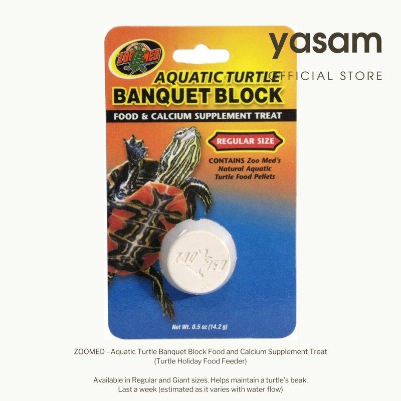 ZOO MED - Aquatic Turtle Banquet Block Food and Calcium Supplement ...