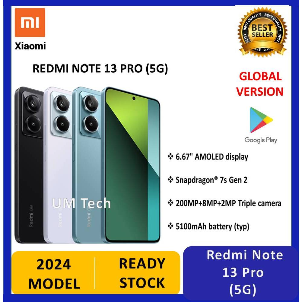 Redmi Note 13 Pro (5G) | 12GB 512GB ROM / 8GB 256GB ROM with NFC ...