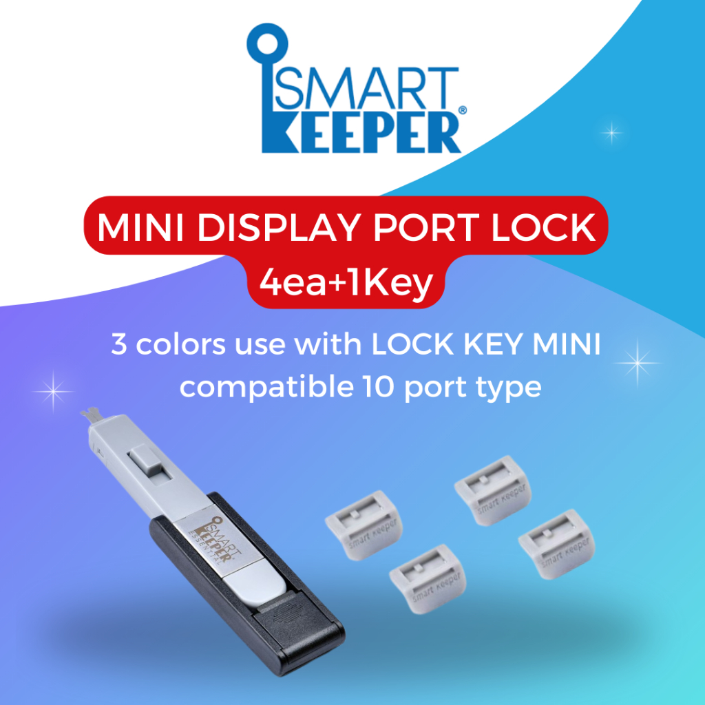 SMARTKEEPER Mini Display Port Lock 4 ea. with 1 Lock Key Mini | Shopee ...