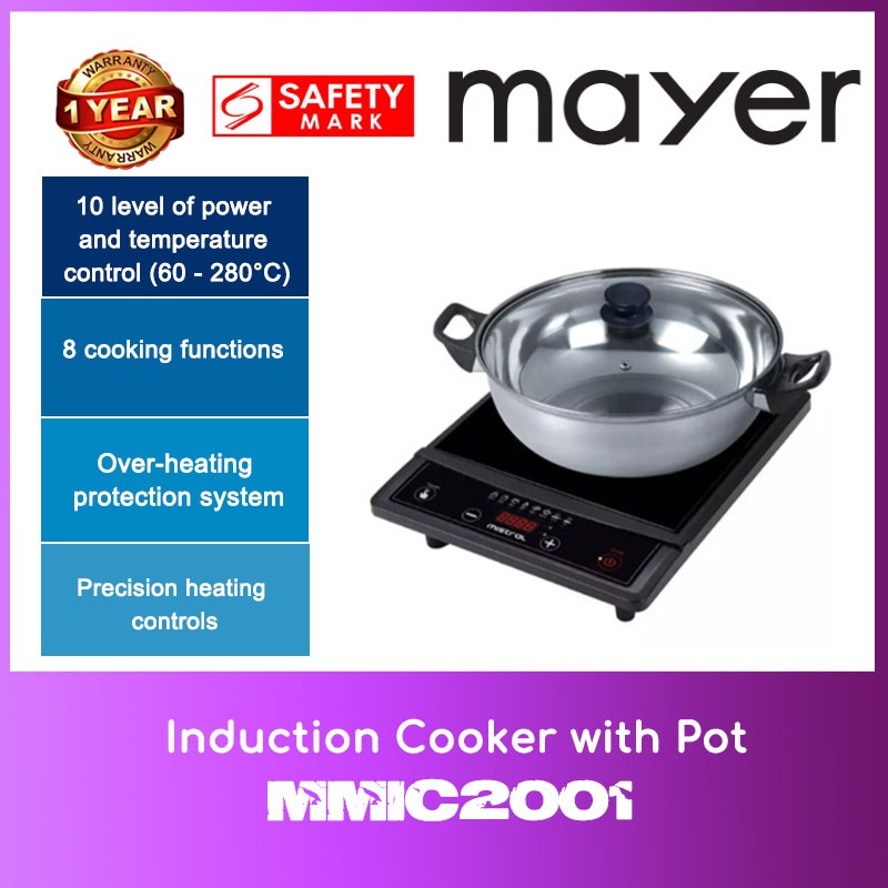 Mayer MMIC2001 2000W Induction Cooker WITH 1 YEAR WARRANTY | Shopee ...