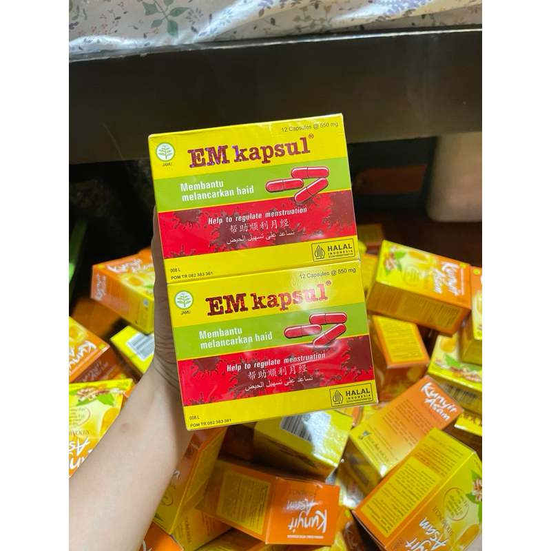 EM kapsul (terlambat bulan &melancarkan haid)1 box 12 capsule. | Shopee ...