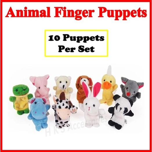 Animal hand puppet finger puppet baby children story telling early ...