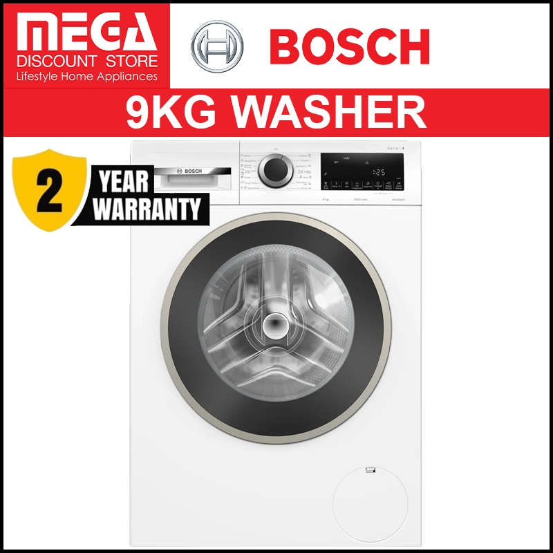 BOSCH WGA14400SG 9KG FRONT LOAD WASHER (4 TICKS) | Shopee Singapore