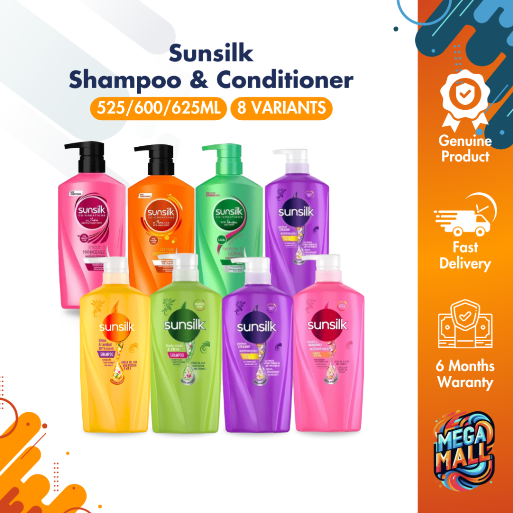 Sunsilk Shampoo Conditioner 525ml - Smooth, Moisturize, Damage Repair ...