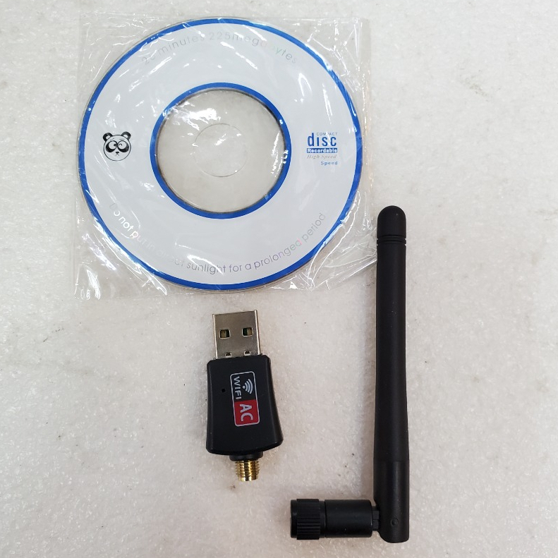 Wireless USB WiFi Adapter 600Mbps Dual Band (2.4GHz/5GHz) – 802.11AC with 3dBi Antenna, USB 2.0 ...