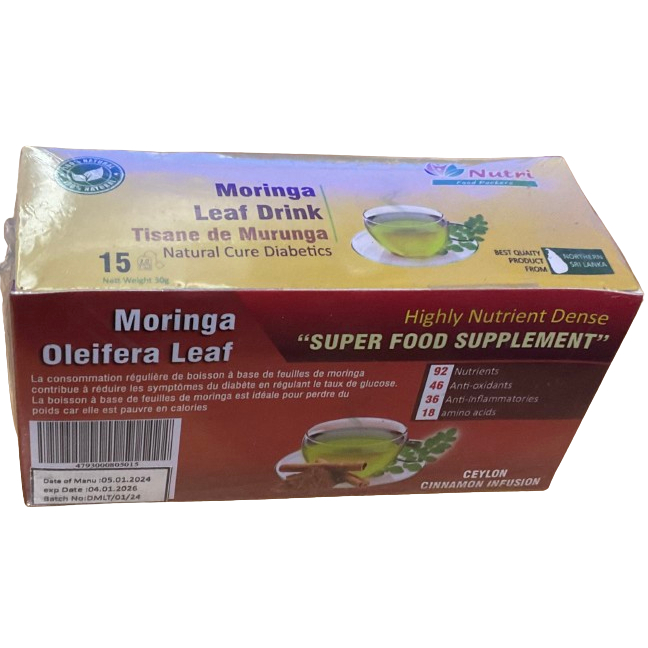 Moringa Leaf Ceylon Cinnamon Infusion Tea Packets - Raw Organic Pure ...