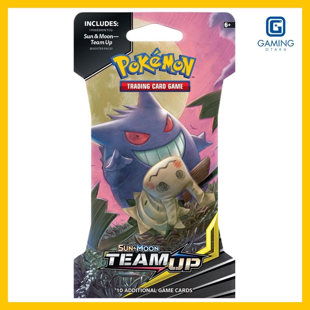 Pokemon Sun & Moon Team Up Sleeved Booster Pack Gengar & Mimikyu Art ...