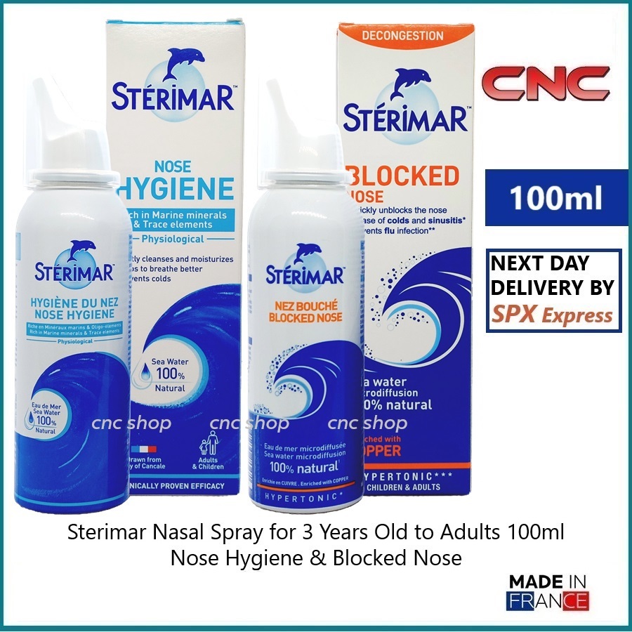 [Exp 2027] STERIMAR Nasal Hygiene Blocked Nose Spray 100ml for 3 Years ...