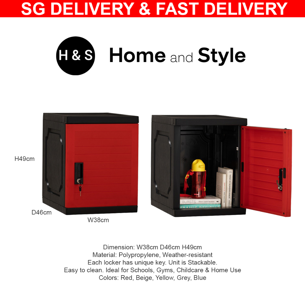 [SG Seller] Quality Stackable Plastic Locker with Lock. Parcel Locker ...