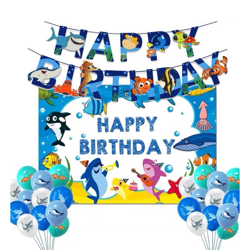 [Ready Stock] Under The Sea| Marine life| Oceans themed Happy Birthday ...