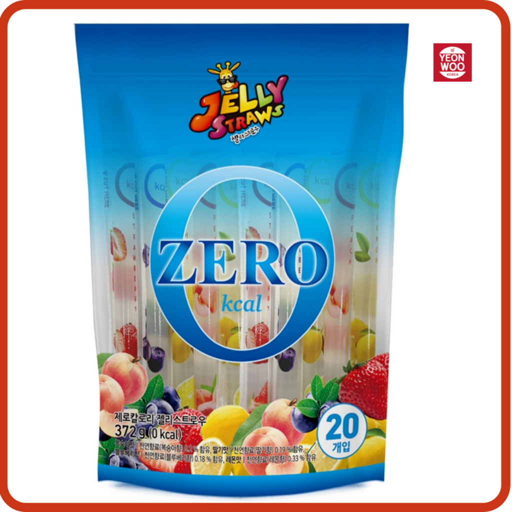 ZELLY straws zero kcal Suga-free Jelly Straw/Peach, strawberry ...