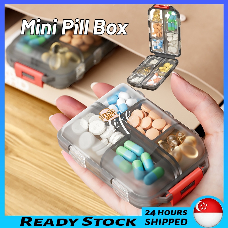 🇸🇬 [READY STOCK] MINI Medicine Pill Box Weekly Storage Holders Pill 7 ...