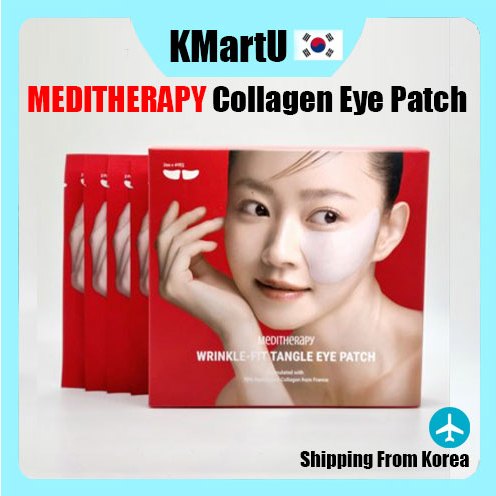 MEDITHERAPY Wrinkle-Fit Tangle Collagen Eye Patch 1BOX(4 pairs) / Lifting Eye patch for saggy ...