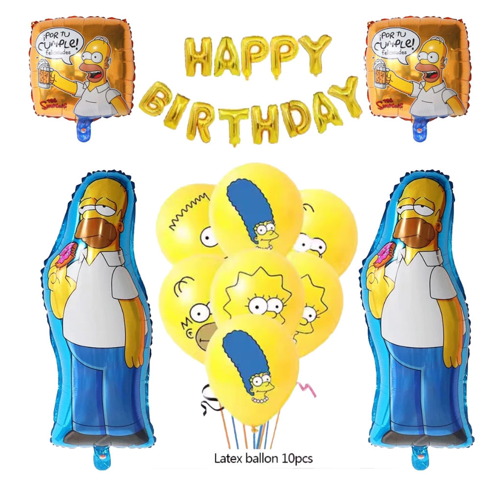 The Simpsons Birthday Theme For Party Decorations: Happy Birthday ...