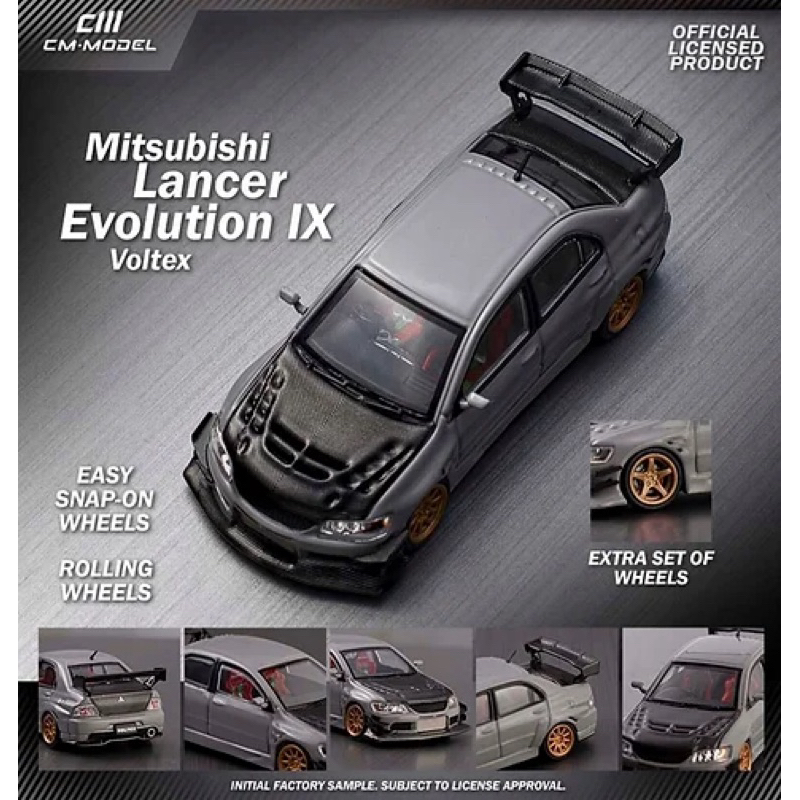CM MODEL Mitsubishi Lancer EVO IX Widebody Carbon Grey | Shopee Singapore