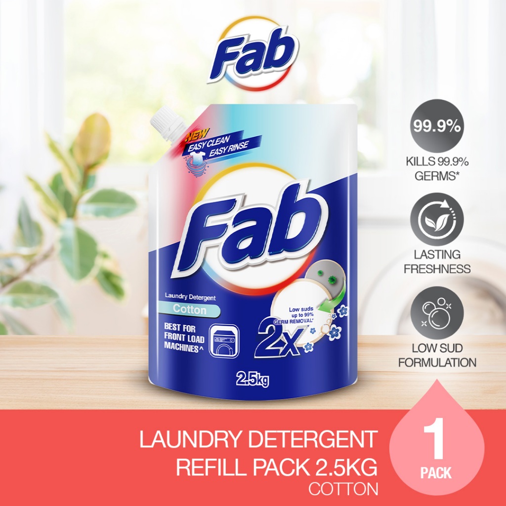 Fab Laundry Detergent Refill Pack 2.5kg | Shopee Singapore