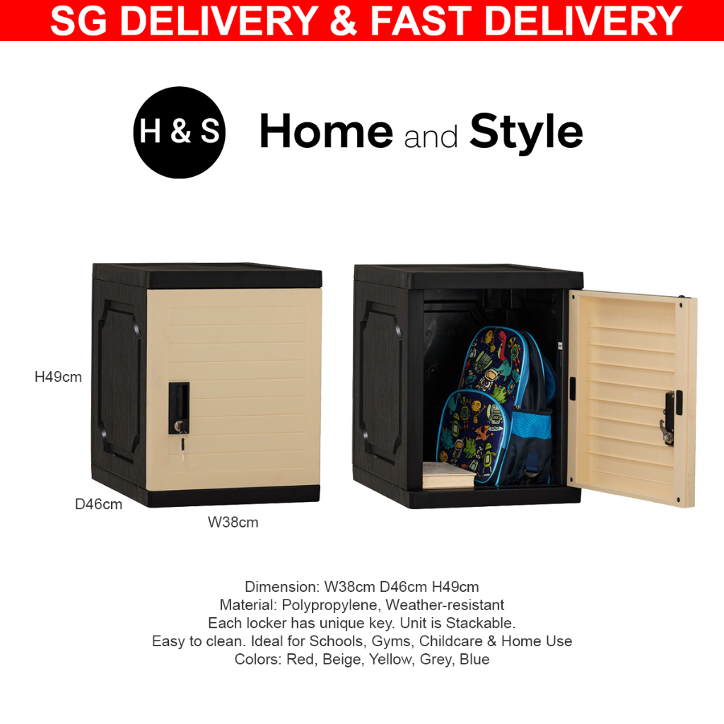 [SG Seller] Quality Stackable Plastic Locker with Lock. Parcel Locker ...