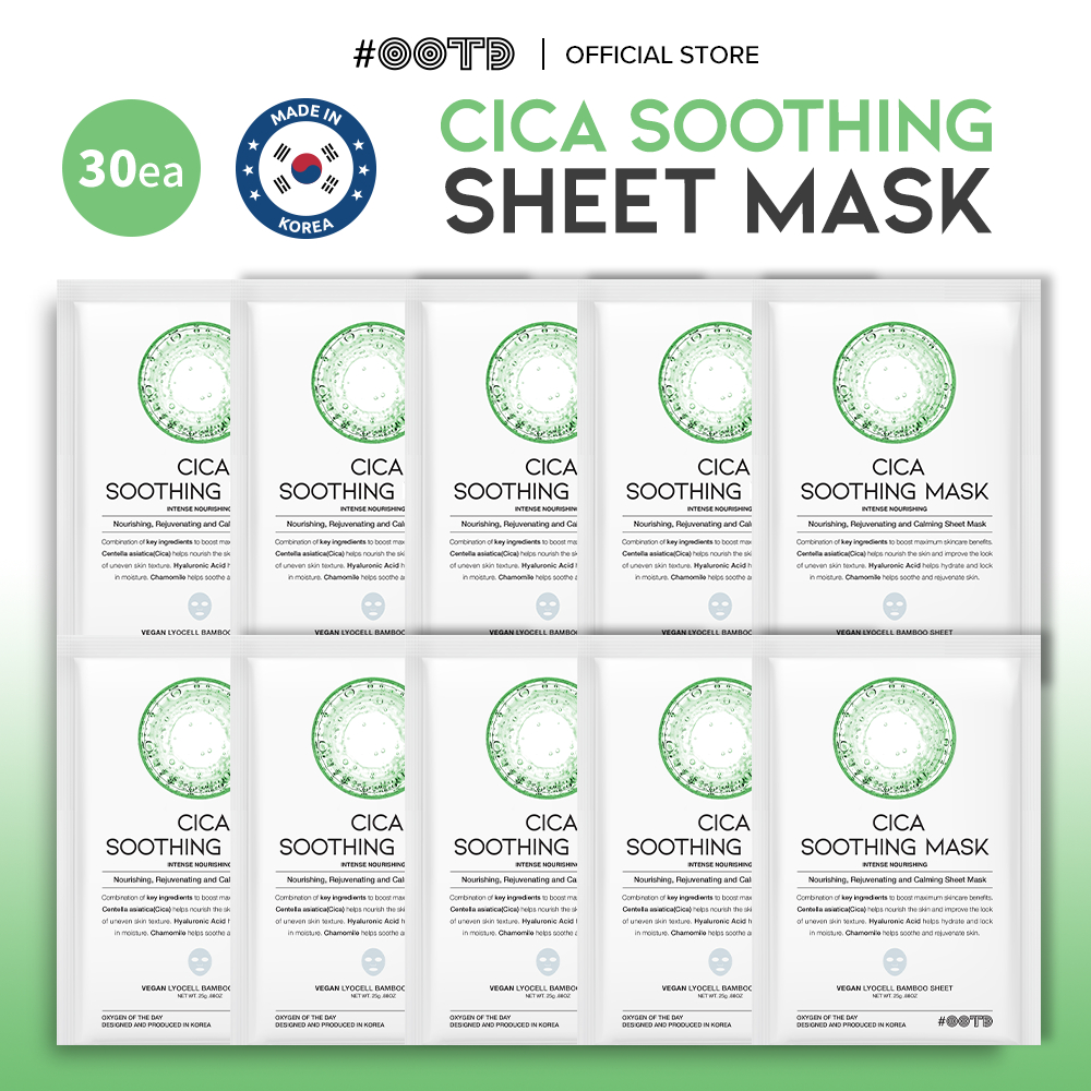 [Official] Cica Soothing Mask Pack 10 Sheets Calming Sheet Mask For ...