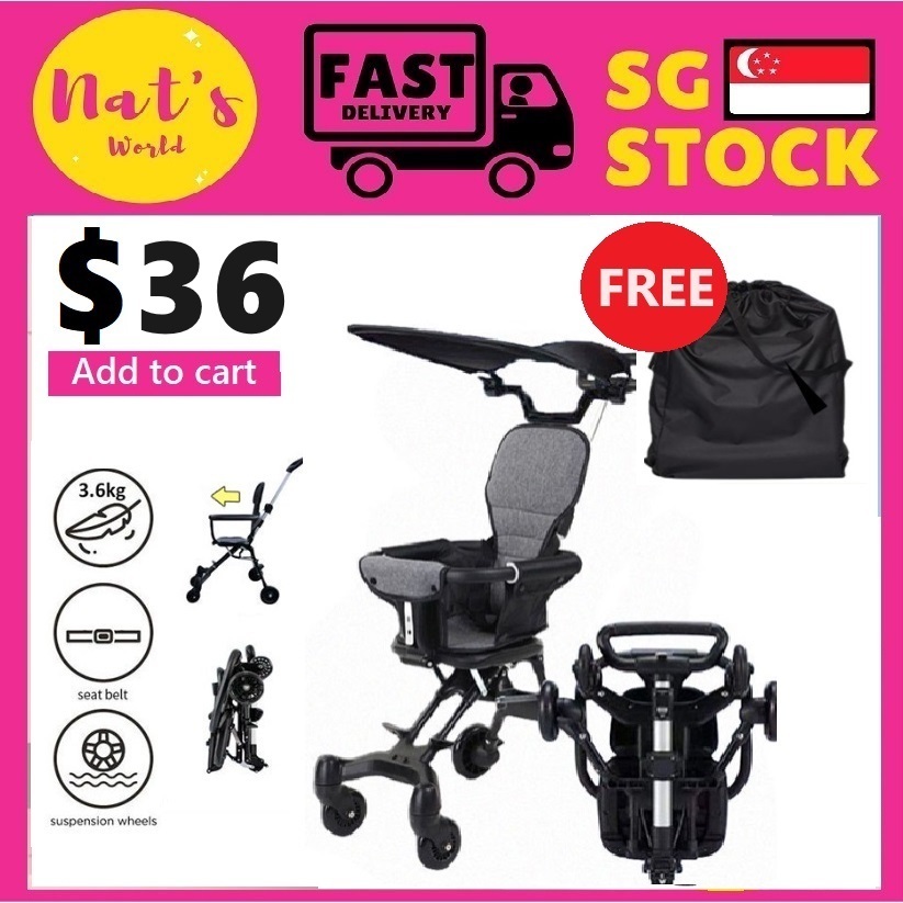 portable baby Stroller foldable baby tricycle Push Stroller Lightweight ...