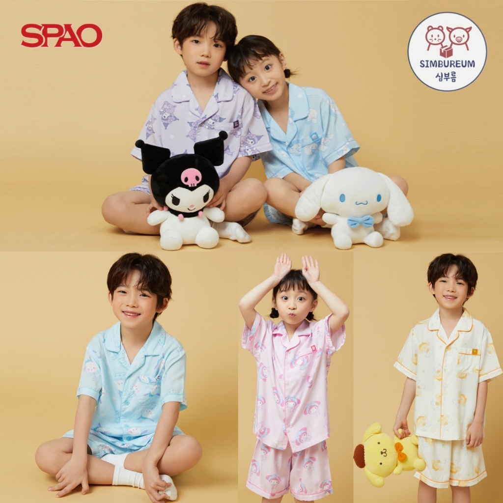 [SPAO] Korea 2024 Kids Sanrio Character Short Sleeves Pajamas Set_ Kuromi / My Melody ...