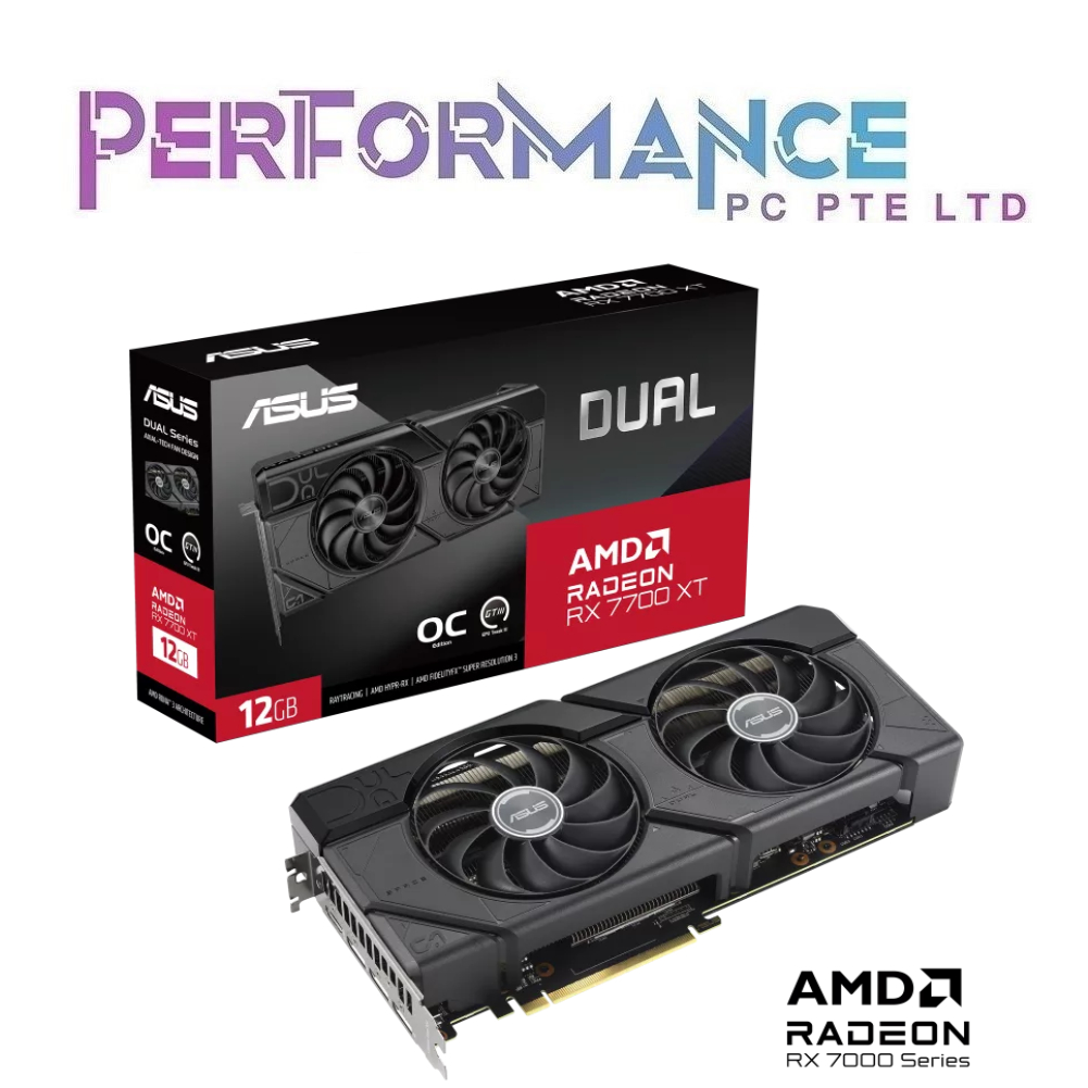 ASUS Dual Radeon RX 7700 XT RX7700 XT RX 7700XT OC Edition 12GB (3 ...