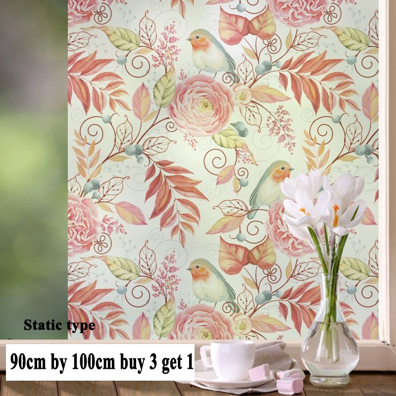 60(90)cm X 100cm Waterproof Frosted Privacy Bathroom Window Glass Film Stickers PVC Self ...