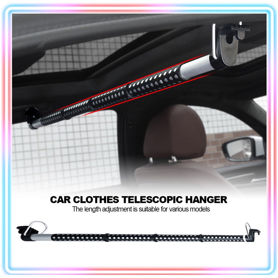 Retractable Expandable Car Clothes Hanger Bar Rod Hanging Closet ...