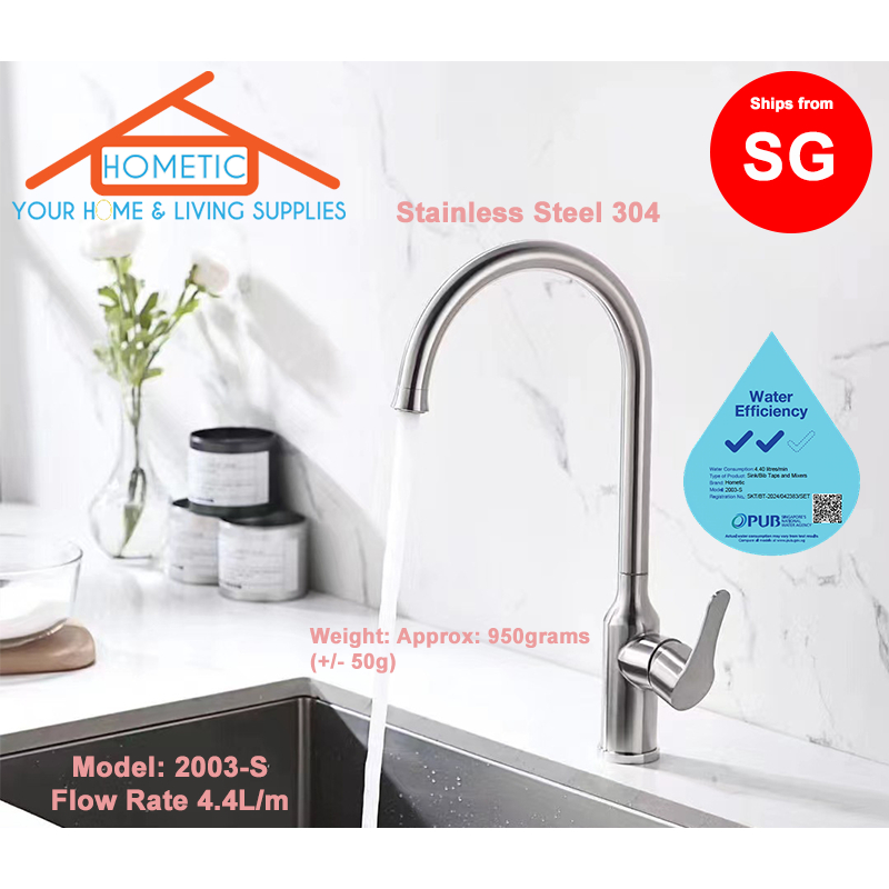 Kitchen Basin Stainless Steel Cold Water Faucet kitchen Tap Premium 304 ...