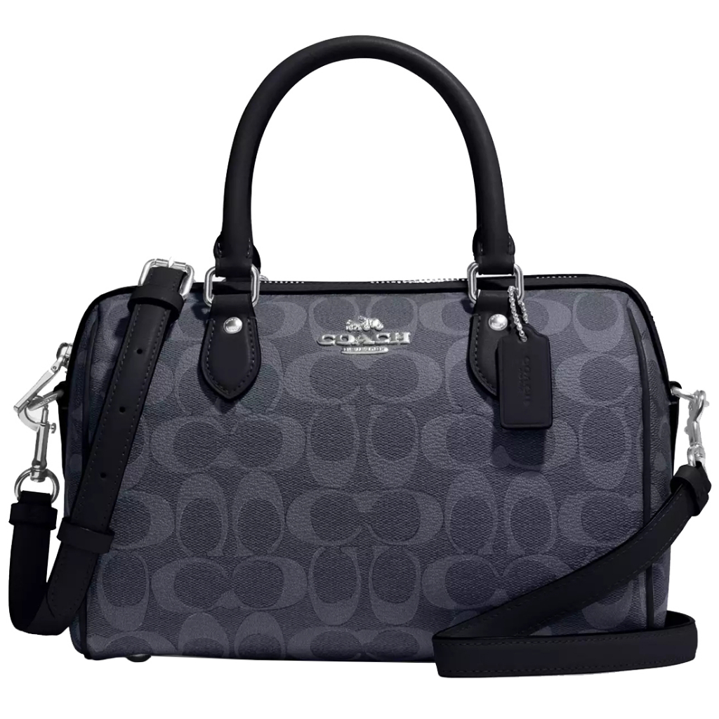 Coach Rowan Satchel Bag In Signature Canvas in Denim/ Midnight Navy ...