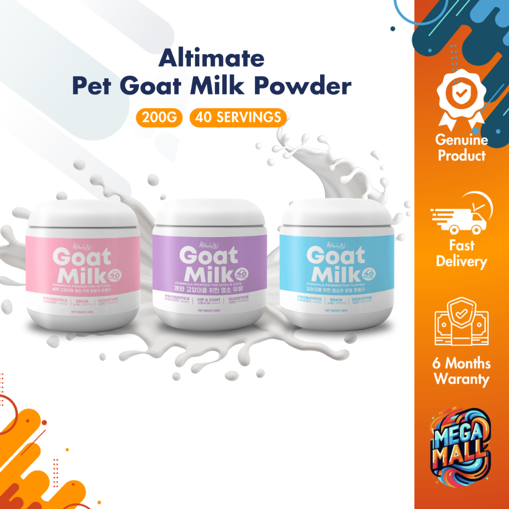 Altimate Pet Goat Milk Powder 200g 40 Servings for Adult Dogs Cats ...