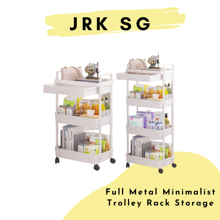 🇸🇬Minimalist Trolley Rack Storage organizer Furniture / BTO / HOME ...