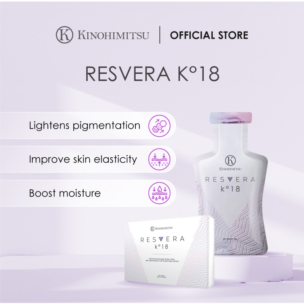 Kinohimitsu Resvera K°18 Beauty & Health Supplement Sachet 30ml - Skin Moisture, Anti-Ageing ...