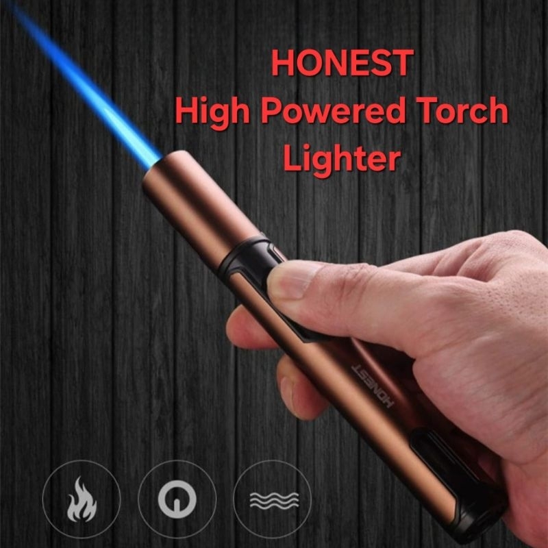 🇸🇬LOCAL SELLER🇸🇬 HONEST Slim Single Blue Powerful Flame Torch Lighter ...
