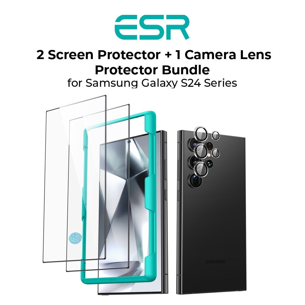ESR Samsung Galaxy S24 Ultra 2 Screen Protectors + 1 Camera Lens ...