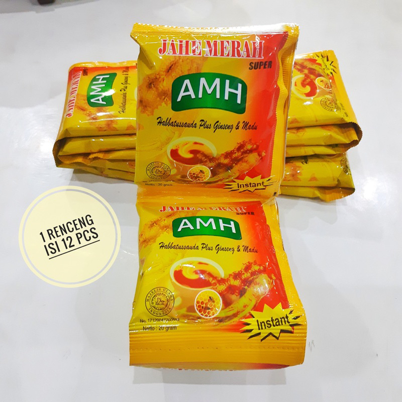 AMH jahe merah super habbatussauda plus ginseng dan madu 20 sachets ...