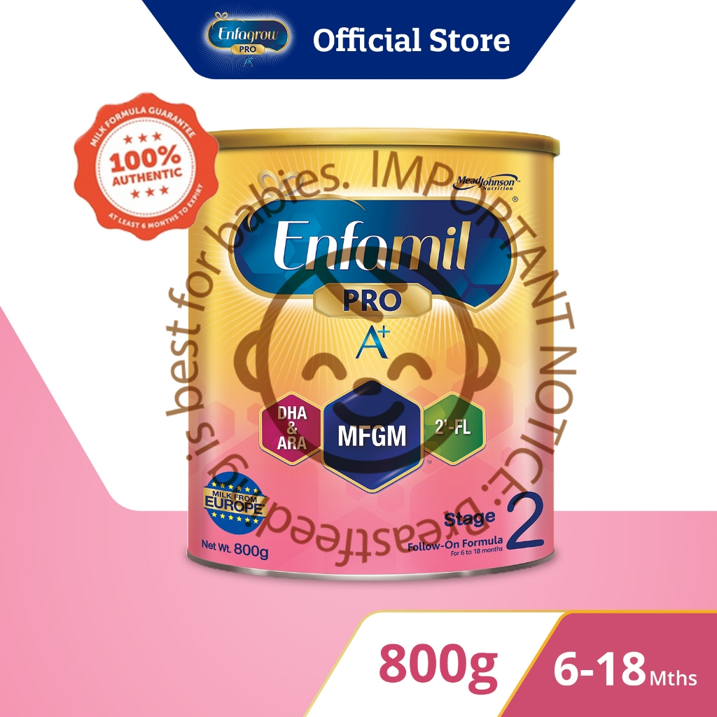 Enfamil Pro A+ Infant Formula Baby Milk Powder Stage 2 (6M+) (900g ...