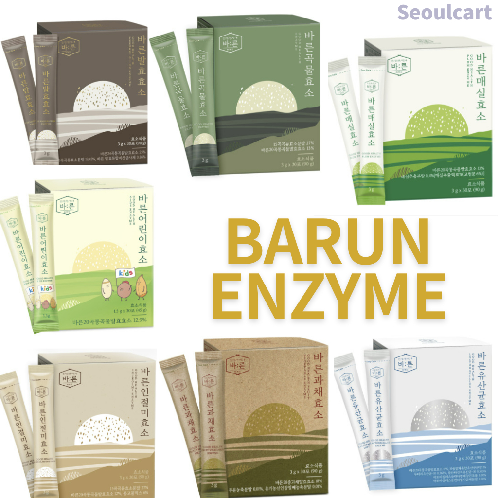 Barun Enzyme, Korean enzyme, Grain, Injeolmi, Fruit & Veggie, Whole ...