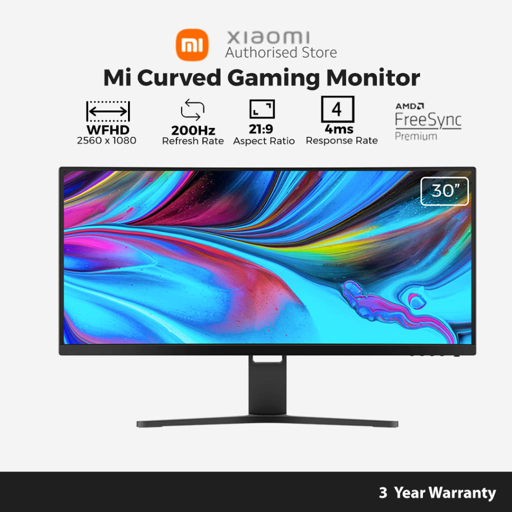 Xiaomi 30" Curved Gaming Monitor | AMD Free Sync | Ultra Wide WQHD ...