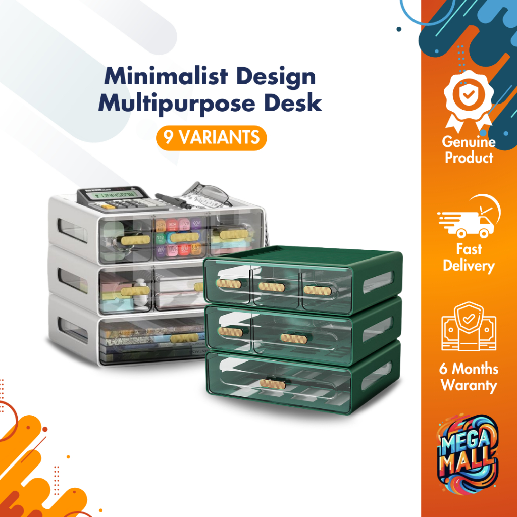 Minimalist Design - Stackable Desk Organizer, Single to Triple Drawer ...