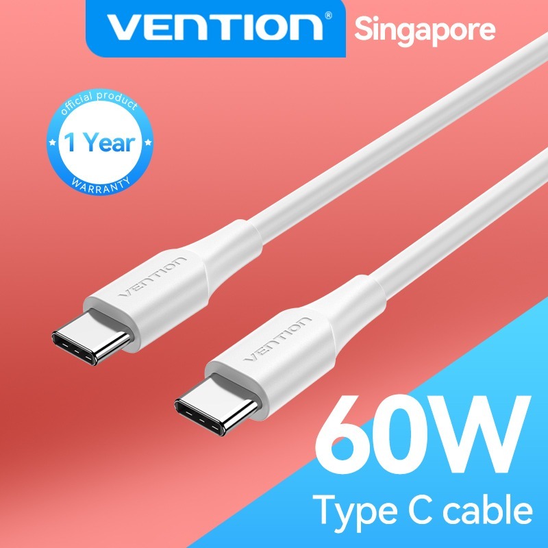 Vention PD 60W Type C Cable QC4.0 3.0 3A Fast Charge Data Cable 480Mbps ...