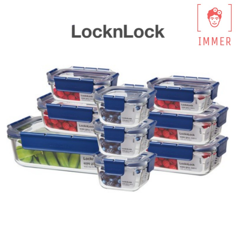 LocknLock Top Class Airtight Container 9p / Square 300ml 3p / Rectangular 380ml 2p / Rectangular ...